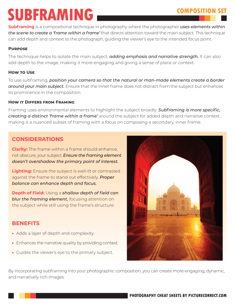 PictureCorrect Photography Cheat Sheets Composition Set - The-Photo-eBook